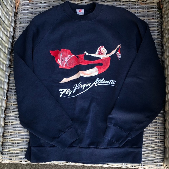 Virgin Atlantic | Tops | Vintage Virgin Atlantic Sweatshirt Princess ...